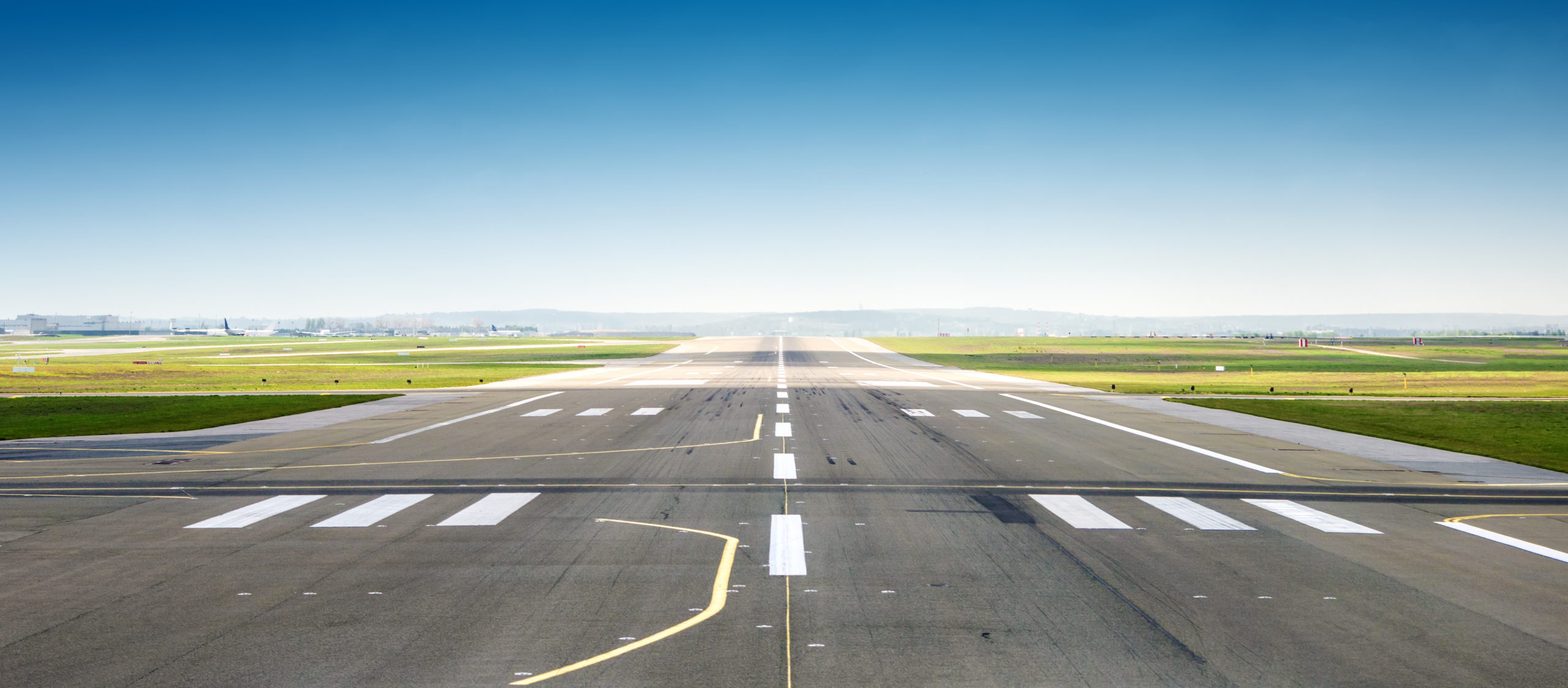 vanishing point of view from an airport track - SNPL